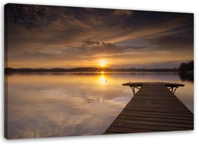 Obraz na plátně Jezero Bridge - 60x40 cm