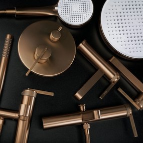 Rea, Podomítková bidetová baterie Rea Grace Brush Copper, REA-B4504