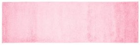 Koberec Běhoun Shaggy DELHI 7388A PINK Jednobarevný růžový Rozměr: 60x200 cm