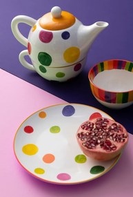 Tea for One s barevnými puntíky Polli Dot v krabičce - 19*12*15 cm / 420/ 200 ml