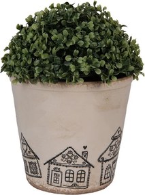 Květináč s perníkovými chaloupkami Gingerbread Bliss XL - Ø 21*20 cm