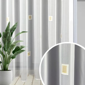 Voálová záclona s geometrickým designem metraž - Ervi 1160-4