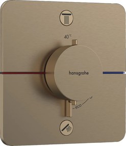 Hansgrohe ShowerSelect Comfort Q, termostat pod omítku pro 2 spotřebiče, kartáčovaný bronz, HAN-15583140