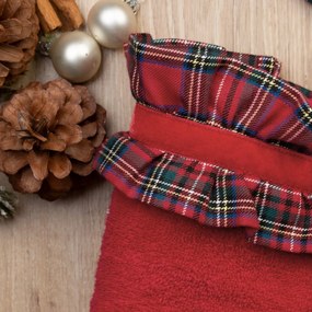 VÁNOČNÍ FROTÉ RUČNÍK SANTA1 SADA 3KS 70X140 CM ČERVENÁ