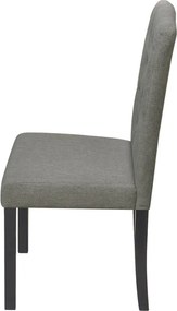 Jídelní židle 6 ks šedé textil 272247