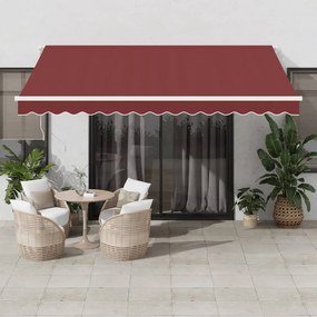 Automatická zatahovací markýza burgundská 400 x 350 cm 3214984