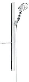 Hansgrohe Raindance Select S 120 3jet / Unica'E nástěnná tyč, sada 0,90 m, bílá / chrom 27648400