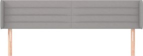 Čelo postele typu ušák světle šedé 163x16x78/88 cm textil 3118914