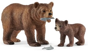 Schleich Medvědice Grizzly s mládětem
