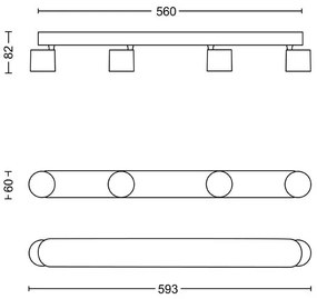 Philips - LED Stmívatelné bodové svítidlo STAR 4xLED/4,5W/230V