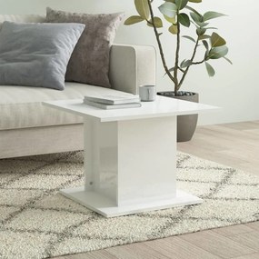 vidaXL Konferenční stolek 55,5 x 55,5 x 40 cm kompozitní dřevo [813095] Barva: bílá s vysokým leskem