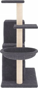Škrabadlo pro kočky se sisalovými sloupky tmavě šedé 83 cm 171767