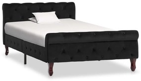 vidaXL Rám postele černý samet 100 x 200 cm
