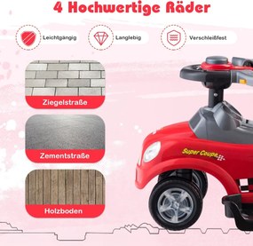 Costway 3 v 1 Push Car s odnímatelnou rukojetí a ochranným krytem