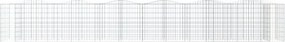 Klenutý gabion vyvýšený záhon 600x100x100 cm pozinkované železo 153556