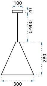 Toolight - Stropní svítidlo černý diamant 1xE27 LH2065, černá, OSW-00465