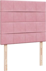Box spring postel s matrací růžová 120x190 cm samet 3292291