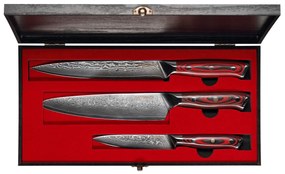 KATFINGER | Box Red Chef | sada damaškových nožů 3ks
