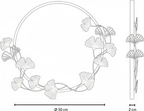 Kulaté nástěnné zrcadlo s ozdobným rámem SOL, Ø 50 cm