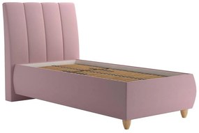 Čalouněná postel Aneta 90x200 Enjoy 19 růžová, bez matrace