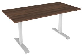 NOBL Dynamic Elektr. nastavitelný polohovací stůl 160x80 Dynamic Dekor stolové desky: ořech, Barva podnože: bílá
