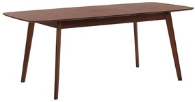 Rozkládací jídelní stůl 120/150 x 75 cm tmavé dřevo MADOX Beliani