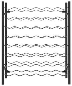 vidaXL Marketos Stojan na víno na 48 lahví černý kov
