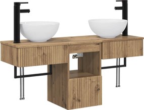 Sada koupelnového nábytku 3 ks Dub artisan Kompozitní dřevo 3405586