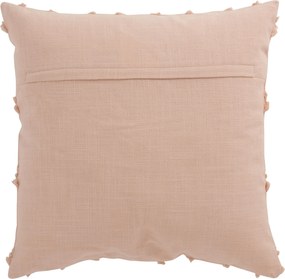 Růžový bavlněný polštář s třásněmi Rhombuses - 43*43 cm