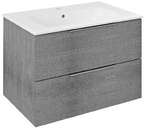Sapho Cirasa - Umyvadlová skříňka, 70x52x46 cm, 2 zásuvky, dub stříbrný CR701-1111