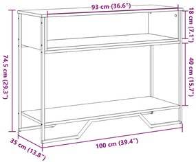 Konzolový stolek dub sonoma 100 x 35 x 74,5 cm kompozitní dřevo