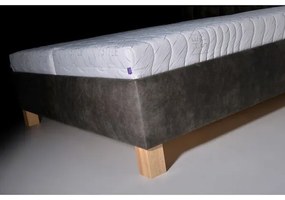 Čalouněná postel Victoria 180x200, šedá, včetně matrace
