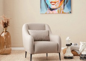 Atelier del Sofa 1-místná pohovka - křeslo Venus 1-Seat - Cream, Krémová
