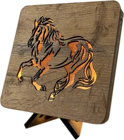 Li-Go "Kůň" lampa 19x19 cm provedení povrchu: černá s patinou