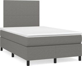 Box spring postel s matrací tmavě šedá 120x200 cm textil 3141602