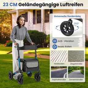 Costway Roller s pneumatikami, skládací a lehký s hliníkovým sedadlem do 140 kg