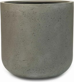 Kulatý květináč CHICO, sklolaminát, průměr 40 x výška 40 cm, šedý