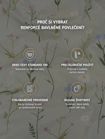 MK Lůžkoviny Bavlněné povlečení Renforcé - Stella 140 × 200 cm, 70 x 90 cm