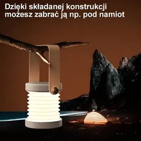 USAMS US-ZB249 bílá / LED lampička / 1200 mAh / USB-C / 360° otočení