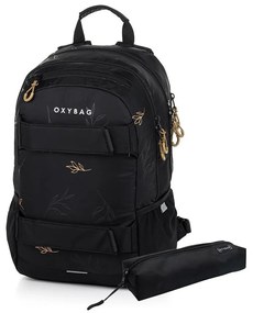 OxyBag Studentský batoh + etue Oxy Sport Flowers