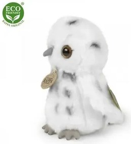 RAPPA Plyšová sova bílá 18 cm / ECO-FRIENDLY / od 0 měsíců