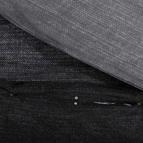 Sada povlečení na peřinu tmavě šedá a černá 200x200 cm bavlna 136478