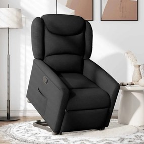 Zvedací polohovací křeslo černé textil 3303196