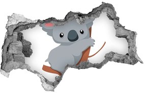 Wallmuralia Díra 3D fototapeta nálepka Koala na stromě 95x73 cm