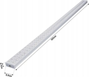 BERGE 2x LED panelové svítidlo 120 cm 72W 7200 lm 4000k