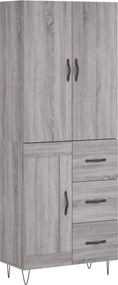 Skříň highboard šedá sonoma 69,5 x 34 x 180 cm kompozitní dřevo 3198111