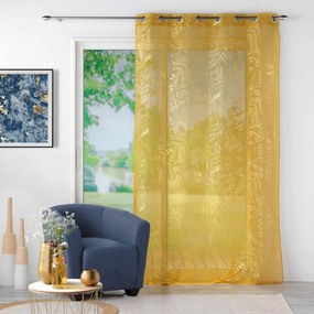 Žlutá voálová záclona 140x280 cm Belflor – douceur d'intérieur