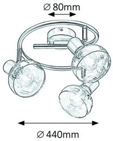 Rabalux 5549 - Bodové svítidlo HOLLY 3xE14/40W/230V zlatá