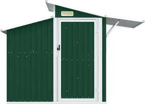 Zahradní kůlna zelená 270 x 130 x 208,5 cm pozinkovaná ocel 316242