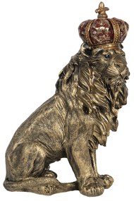Dekorační soška Lev s korunou - 25*13*38 cm